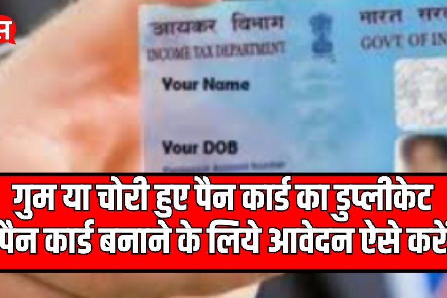 डुप्लीकेट पैन कार्ड बनाने के लिये आवेदन ऐसे करें | How to Apply for ...